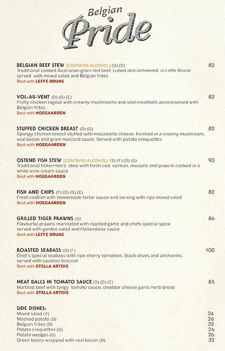 Menu at Mazar pub & bar, Dubai