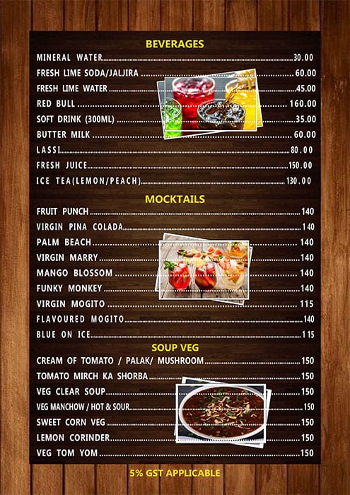 Menu of Yashasvi Fine Dine, Kharghar, Navi Mumbai