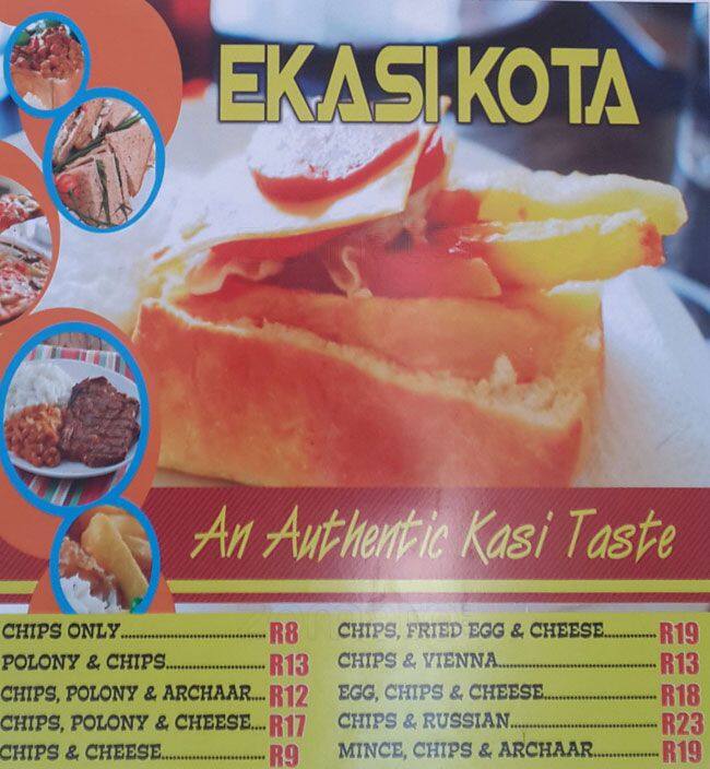 Speisekarte von Ekasi Spot Pizza, Johannesburg