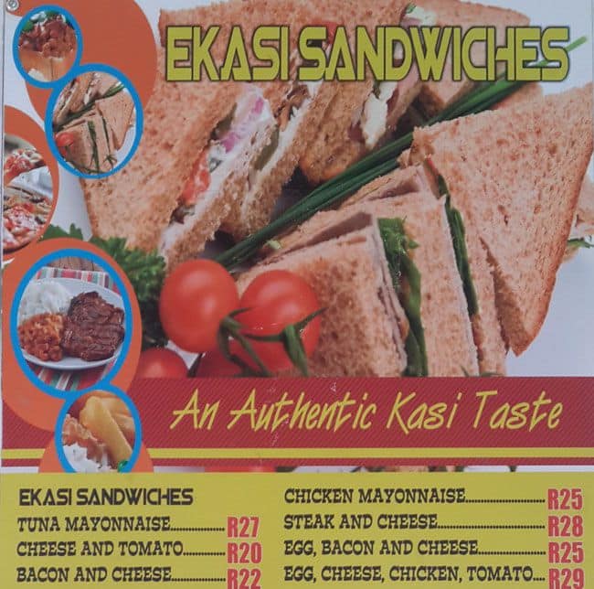 Speisekarte von Ekasi Spot Pizza, Johannesburg