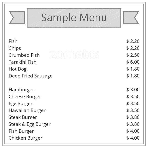 Eagle Food Menu, Menu for Eagle Food, Alicetown, Wellington - Menumania ...