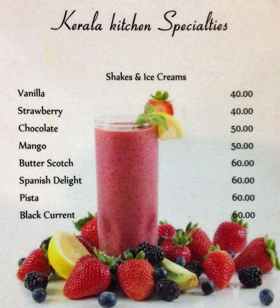 Menu at Kerala Kitchen, Aluva, Aluva Old Market