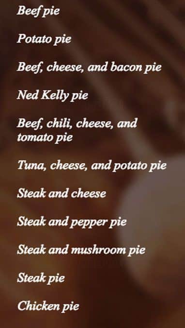 Menu at Beck's Bakehouse restaurant, Somerton Park