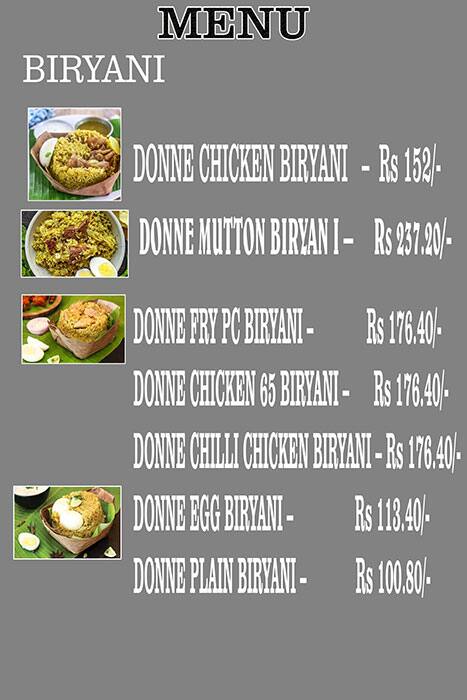 Menu of GFC Dum Biriyani, KR Puram, Bangalore