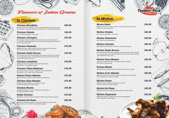 Menu at TANDOOR PARK BEHALA, Kolkata