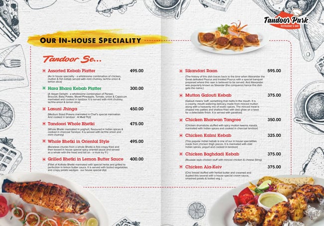 Menu at TANDOOR PARK BEHALA, Kolkata