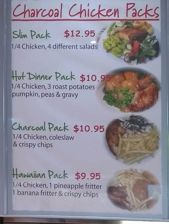 Menu at Giorgio's Charcoal Chicken restaurant, Bundoora