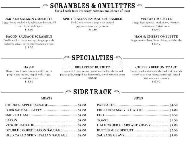 Menu at Industrial Cafe & Saloon, Portland