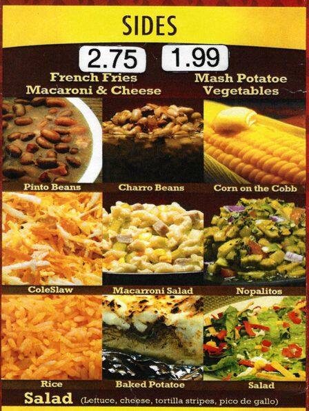 Menu at Pollo Feliz restaurant, Chicago, W 26th St