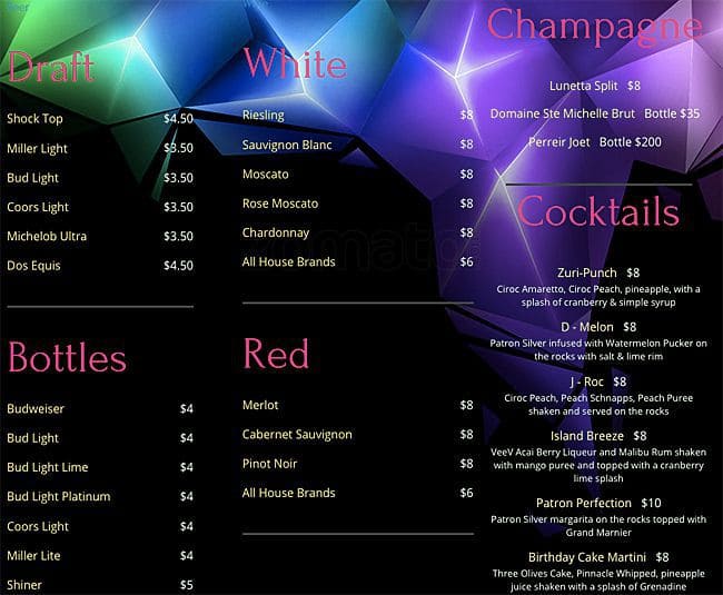 Zuri Food Menu at Jennifer Hubbard blog