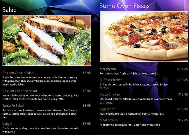 Menu at Zuri bar and Lounge, Arlington