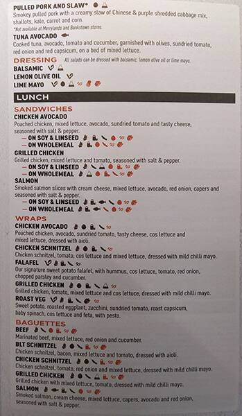 Menu at Soul Origin restaurant, Frankston