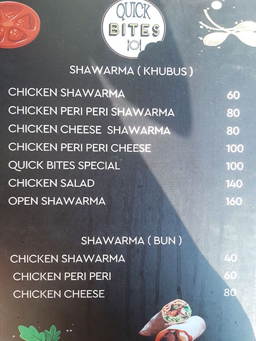 Menu at QUICK BITES, Navi Mumbai, Shop No 6