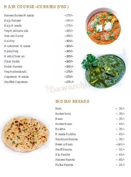 Menu at Bawarchi Inn, Bengaluru, 4