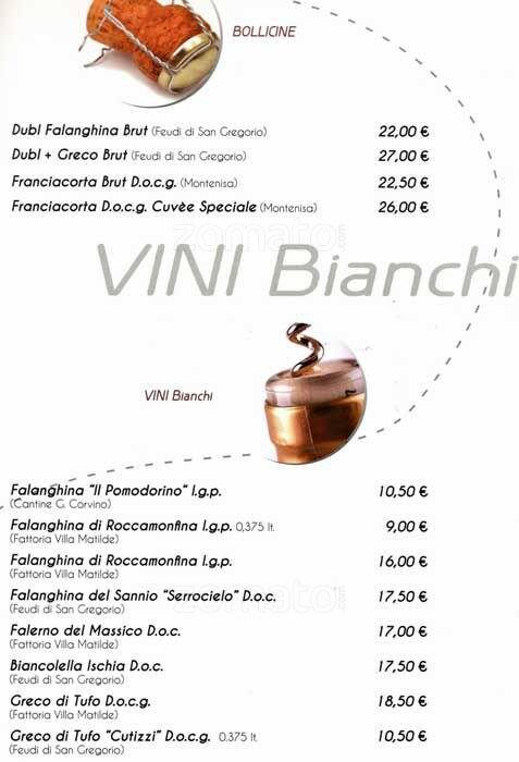 Menu da Il Pomodorino pizzeria, Milano, Via Friuli