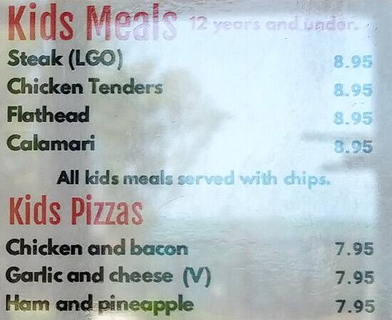 Menu at Ambassador of Redcliffe restaurant, Redcliffe