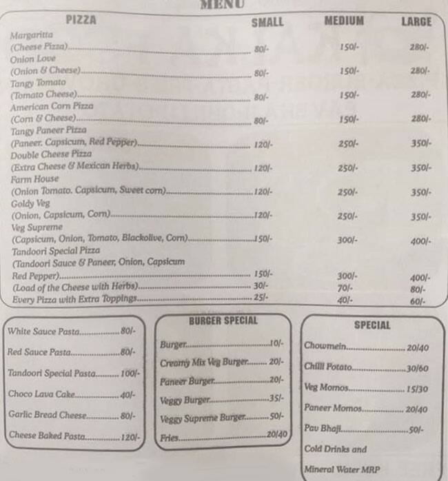 Menu of Kalka Foods, Tughlakabad Institutional Area, New Delhi