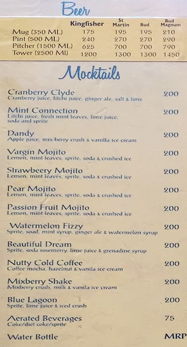 Menu at Gustoes Beer House, Bengaluru, 10