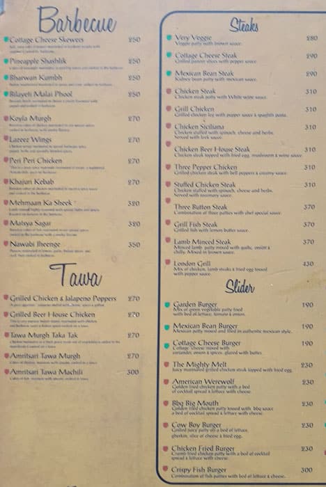 Menu at Gustoes Beer House, Bengaluru, 10