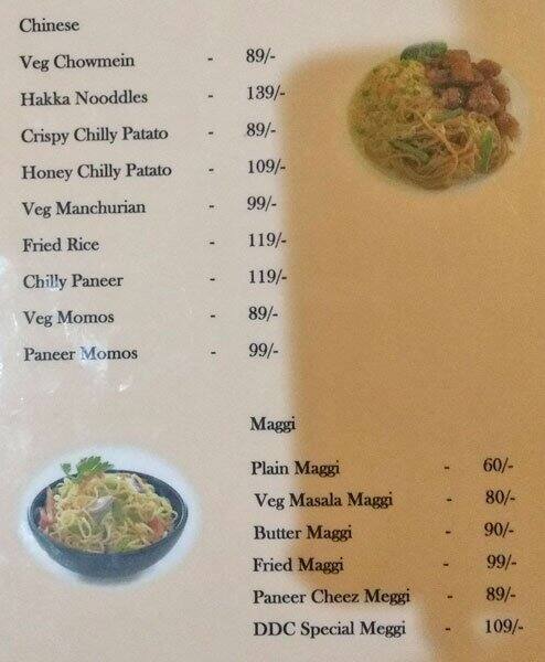 Menu at Dil Dosti Chai, Jaipur