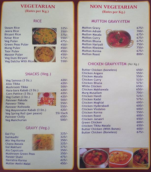 Menu at Ravi's Restaurant, Pune, 31 & 60 Khadki