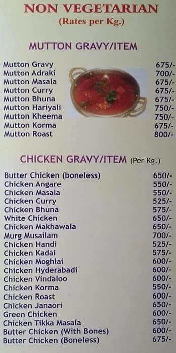 Menu at Ravi's Restaurant, Pune, 31 & 60 Khadki