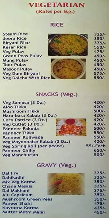 Menu at Ravi's Restaurant, Pune, 31 & 60 Khadki