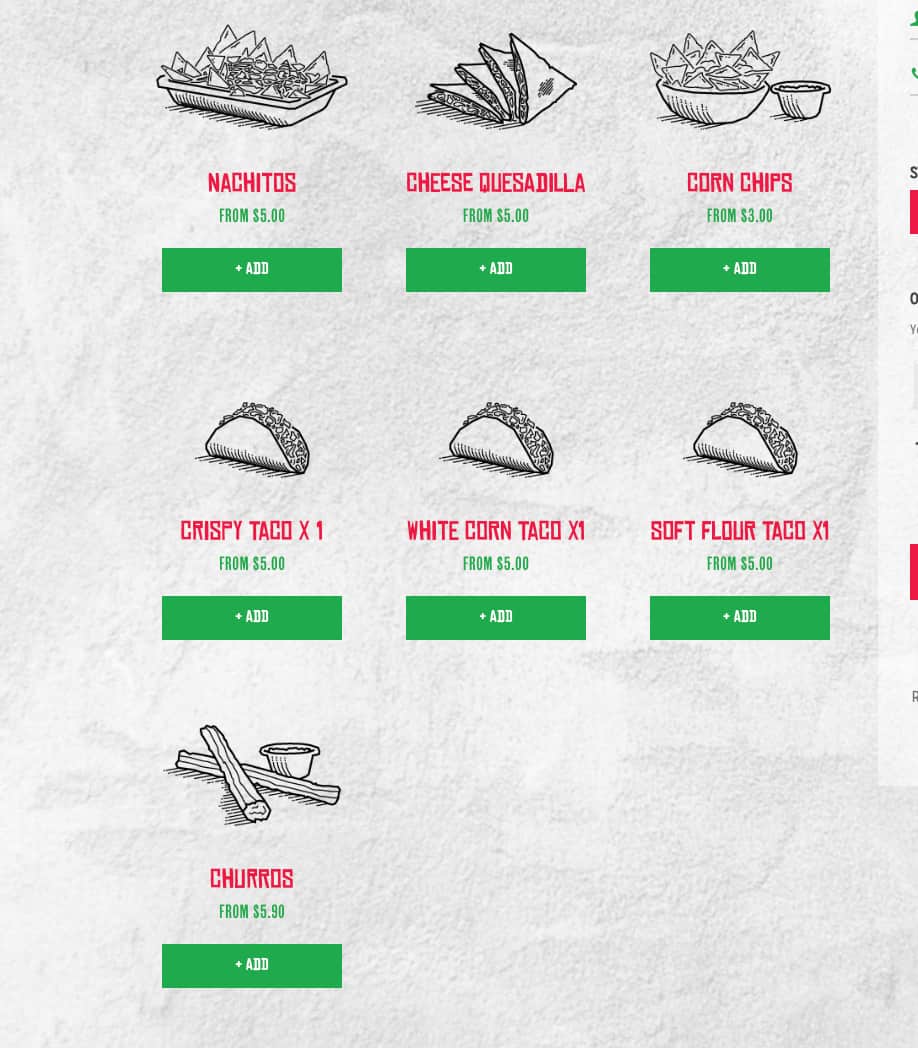 Menu at Mad Mex Fresh Mexican restaurant, Melbourne, 210 Lonsdale St