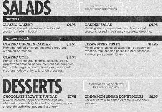 Menu at Main Event pub & bar, Shenandoah