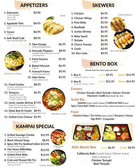 Kampai Menu, Menu for Kampai, South San Jose, San Jose - Urbanspoon/Zomato