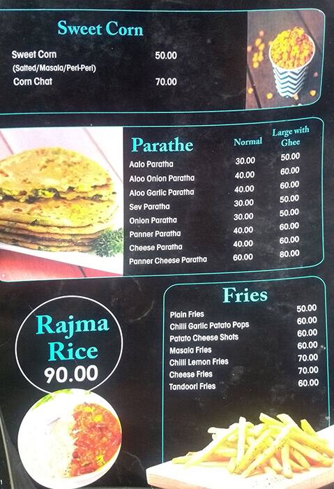 Menu at Mitron, Indore