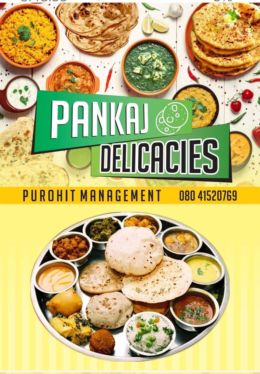 Menu of Pankaj Delicacies, Jayanagar, Bangalore