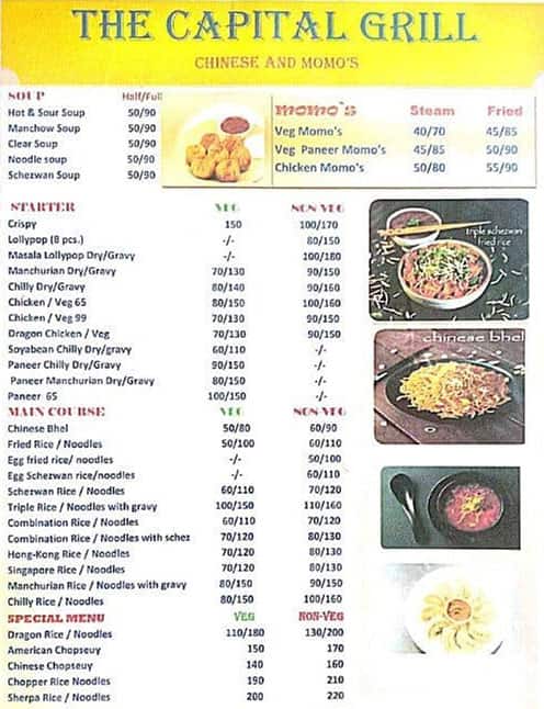 Menu of The Capital Grill, Badlapur, Thane