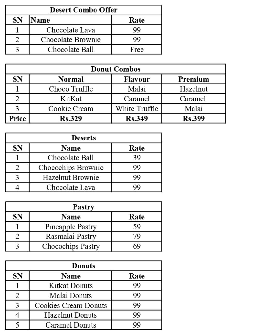 Menu of Cake N Bake, Nerul, Navi Mumbai
