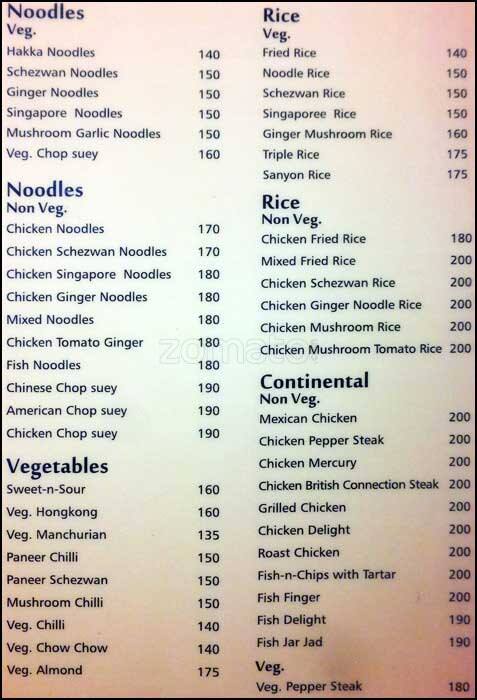 Menu at Eden Garden Resturant, Indore