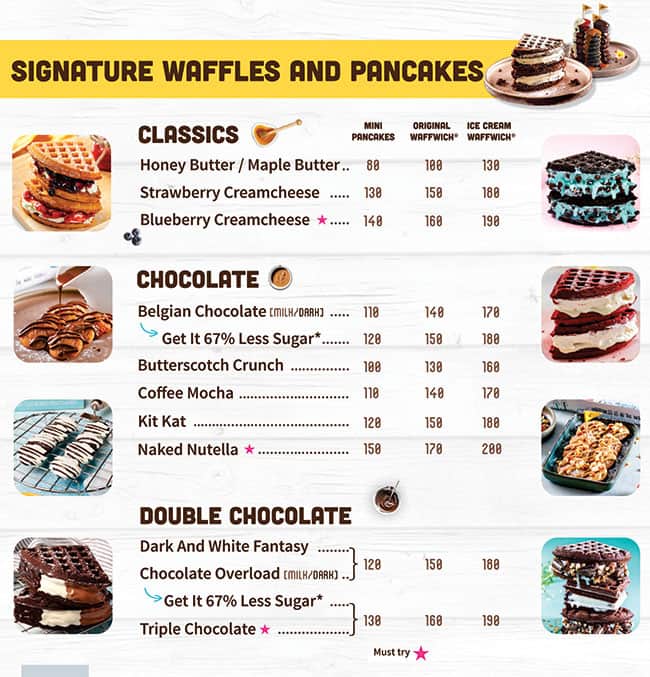 Menu at The Belgian Waffle Co. Fort, Mumbai
