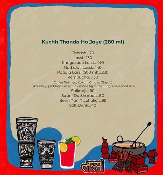 Menu of Jassi De Parathe, Alkapuri, Vadodara