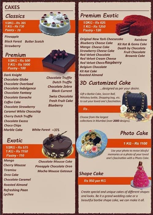 7th Heaven Menu, Menu for 7th Heaven, Banjara Hills, Hyderabad - Zomato