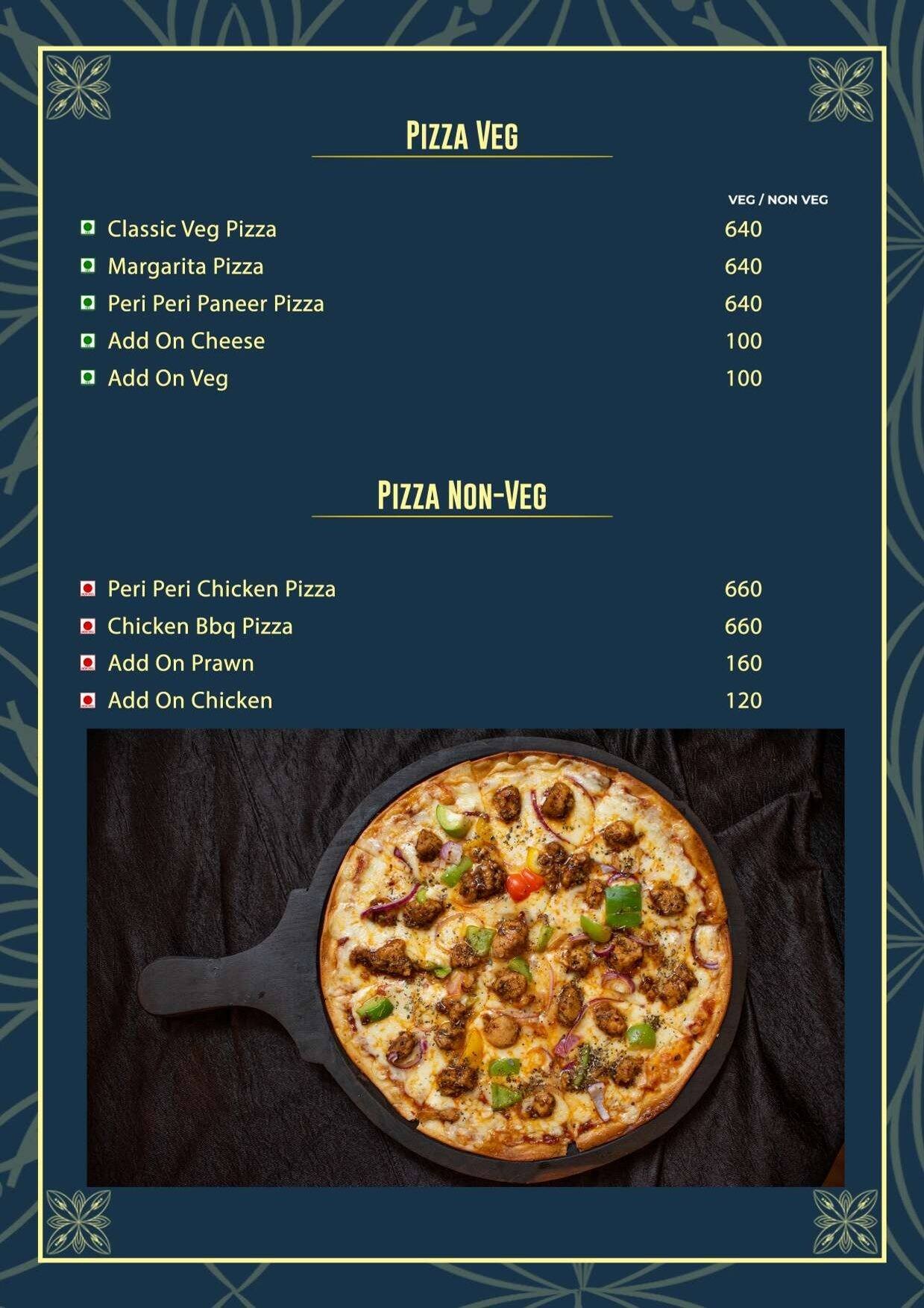 Menu at Wafira, Kolkata