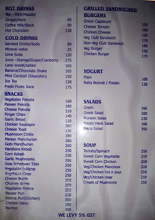 Menu of Basho Cafe, Mundhwa, Pune