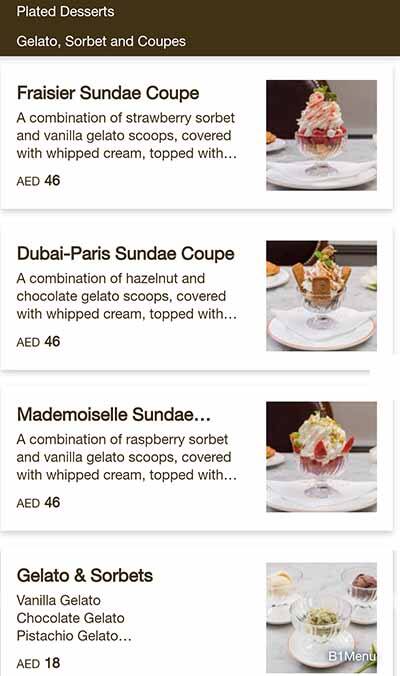 Menu at Angelina Paris cafe, Dubai, Unit GF - 016