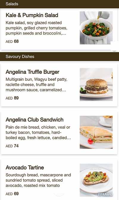 Menu at Angelina Paris cafe, Dubai, Unit GF - 016