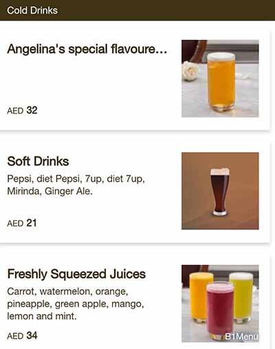 Menu at Angelina Paris cafe, Dubai, Unit GF - 016