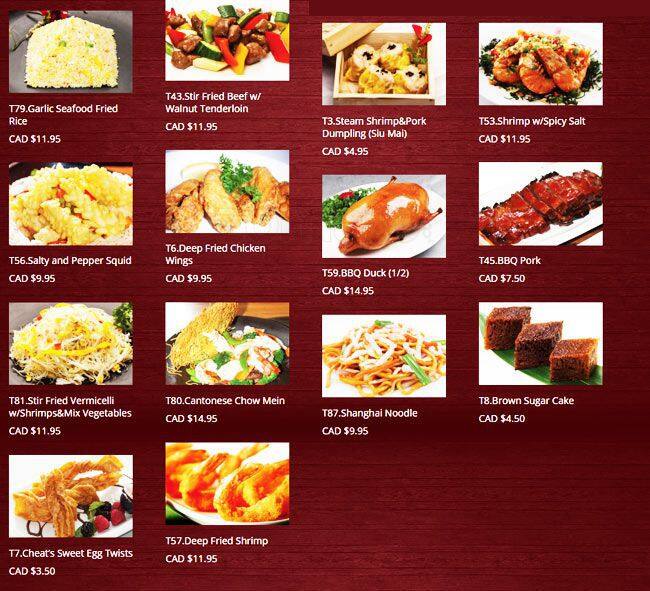 Menu at Dragon Legend restaurant, Markham