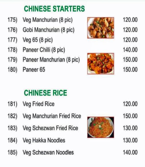 Menu at Paratha Express, Pune