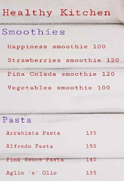 Menu of Healthy Kitchen, Bodakdev, Ahmedabad