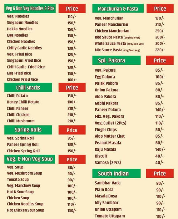 Menu of Dhaba Style, Ashok Vihar Phase 2, New Delhi