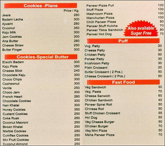 Menu at Warm Delights, Noida