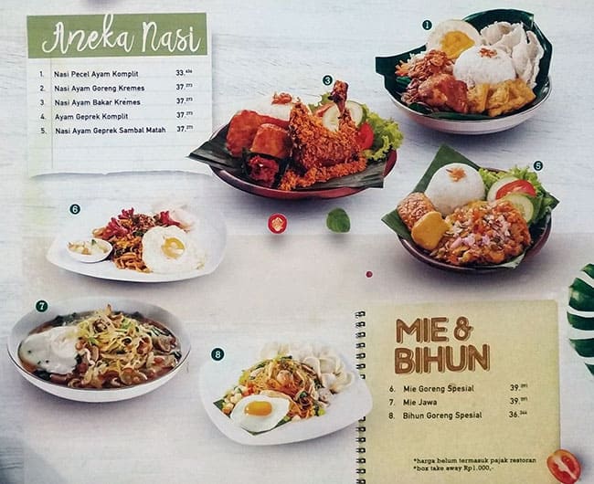 Menu at Tong Tji Tea House Menteng cafe, Central Jakarta, Menteng Huis