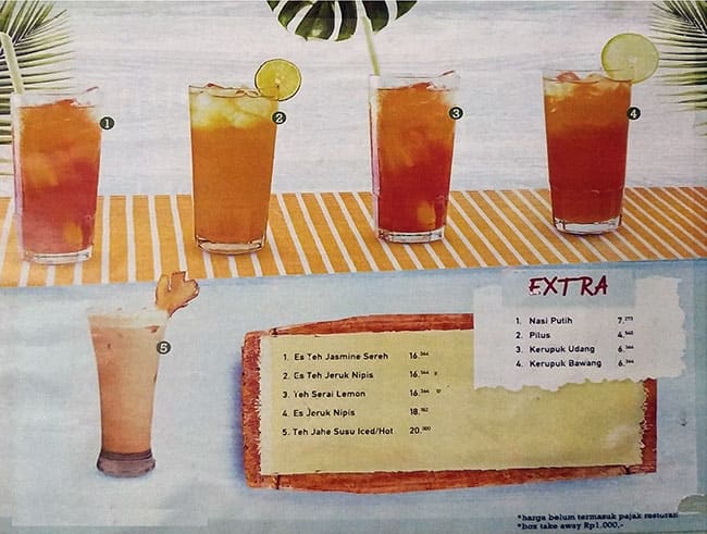 Menu at Tong Tji Tea House Menteng cafe, Central Jakarta, Menteng Huis